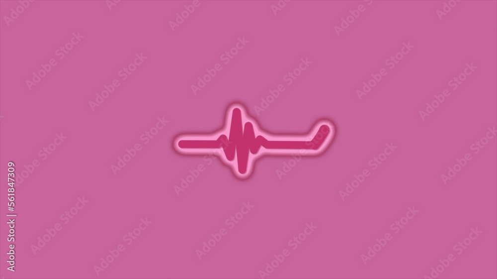 Heart logo moving animation video to welcome valentine's day on pink ...