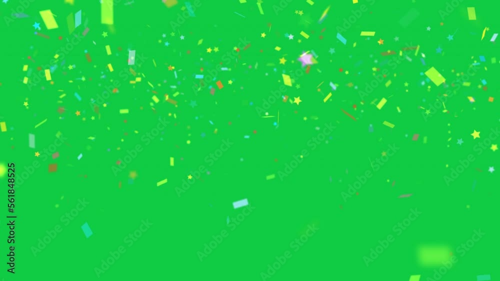 colorful celebration confetti green screen alpha channel Stock Video ...
