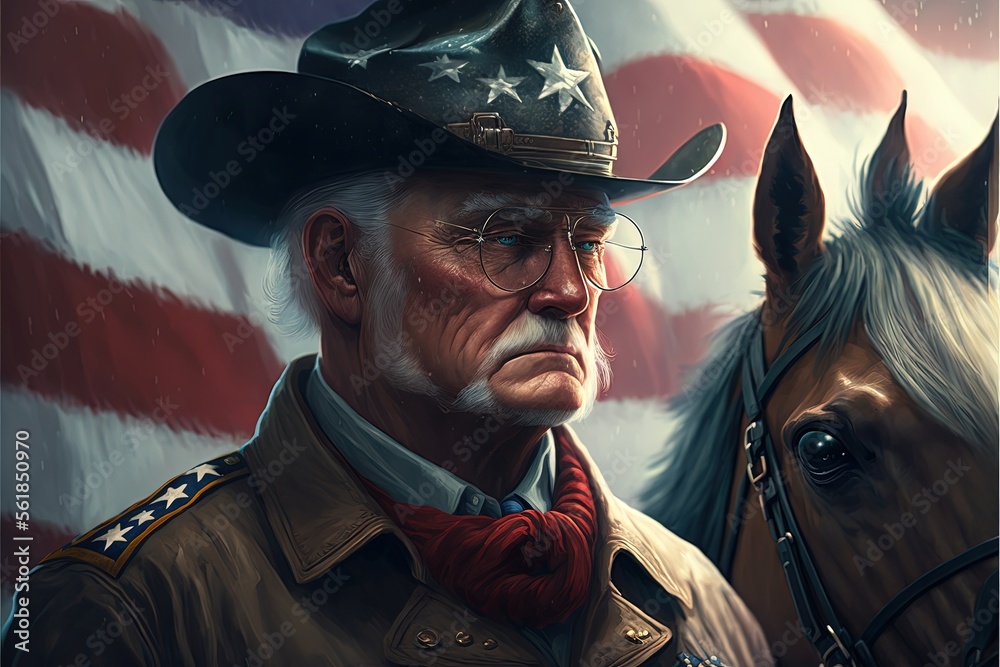 American guy wearing USA flags colors and patterns demonstrating the ...