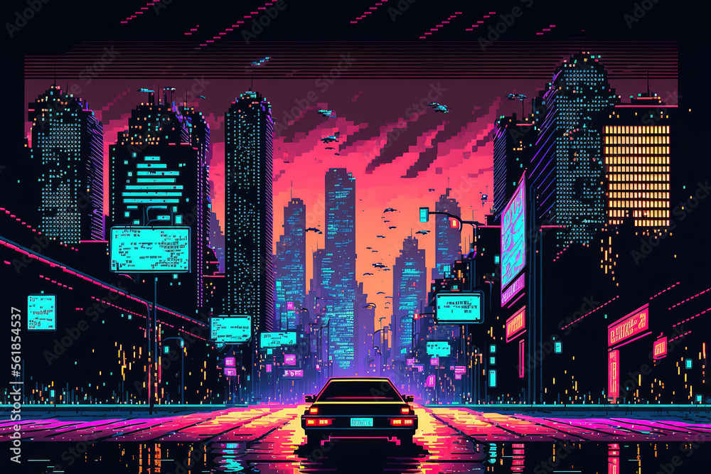 Pixel Art City Wallpaper 3d 2020 New Hd 4k Latest Ver