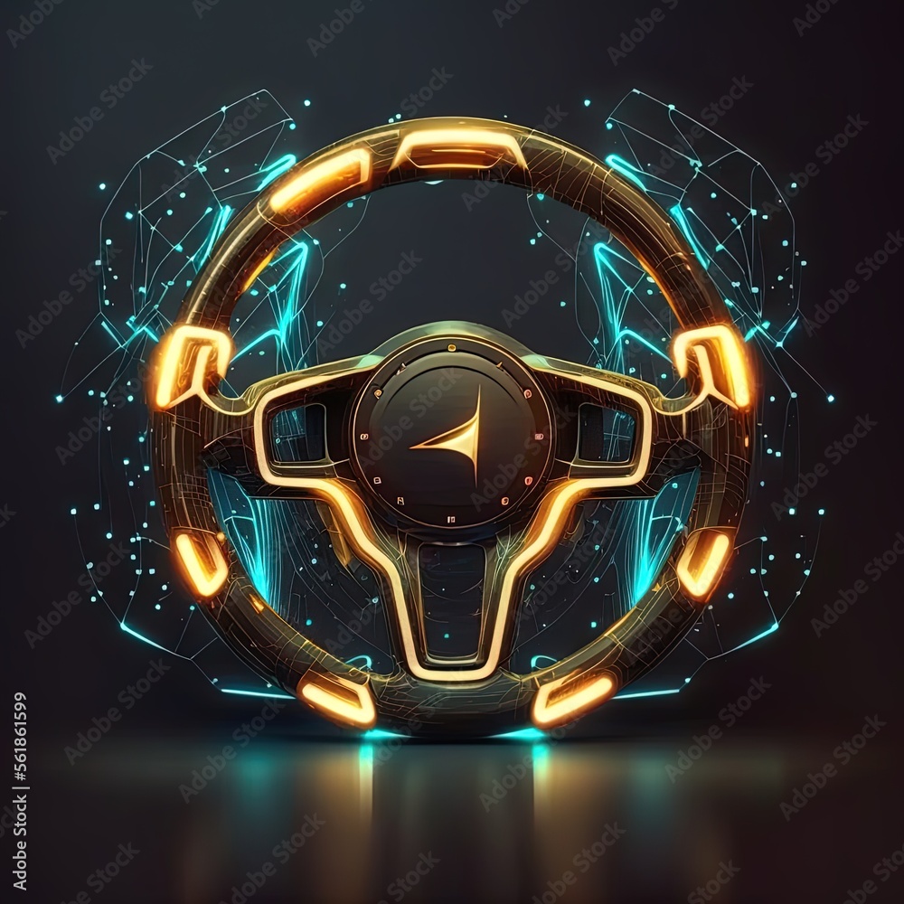Racing into the Future: Glowing Steering Wheel Concept Design ...