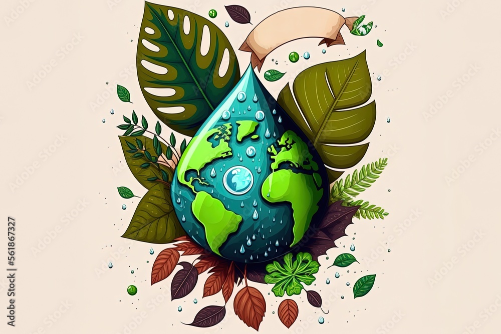 A cartoon urging people to help rescue the world, including a globe ...