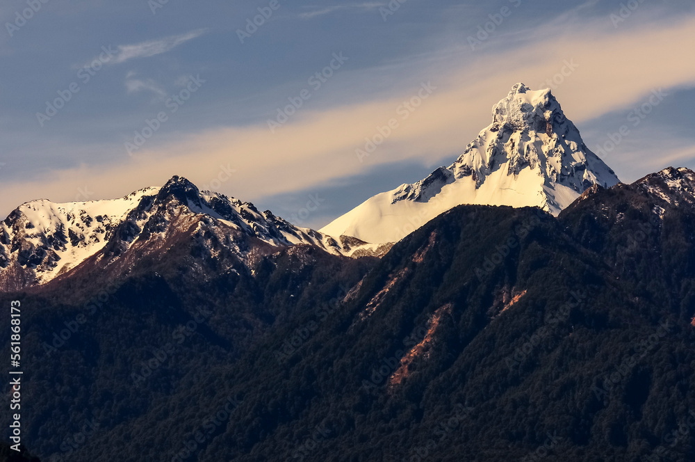 cumbres de chile, sur de chile, ensenada, puerto varas, montagna, nieve ...