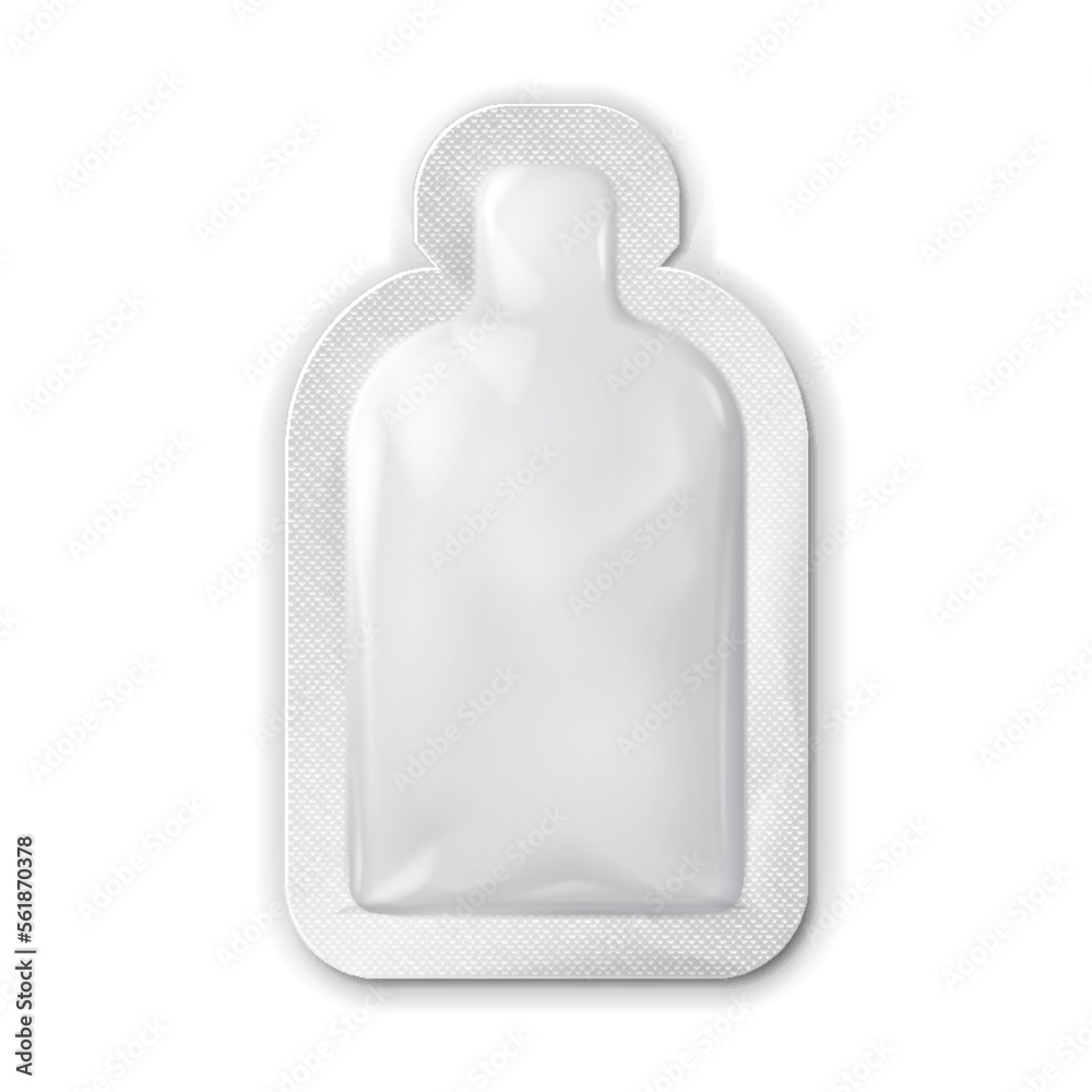 Mockup Sachet Blank Foil Cosmetic Bag Package For Cream, Mask, Shampoo ...