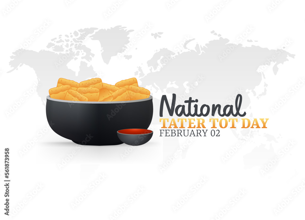 vector graphic of national tater tot day good for national tater tot ...