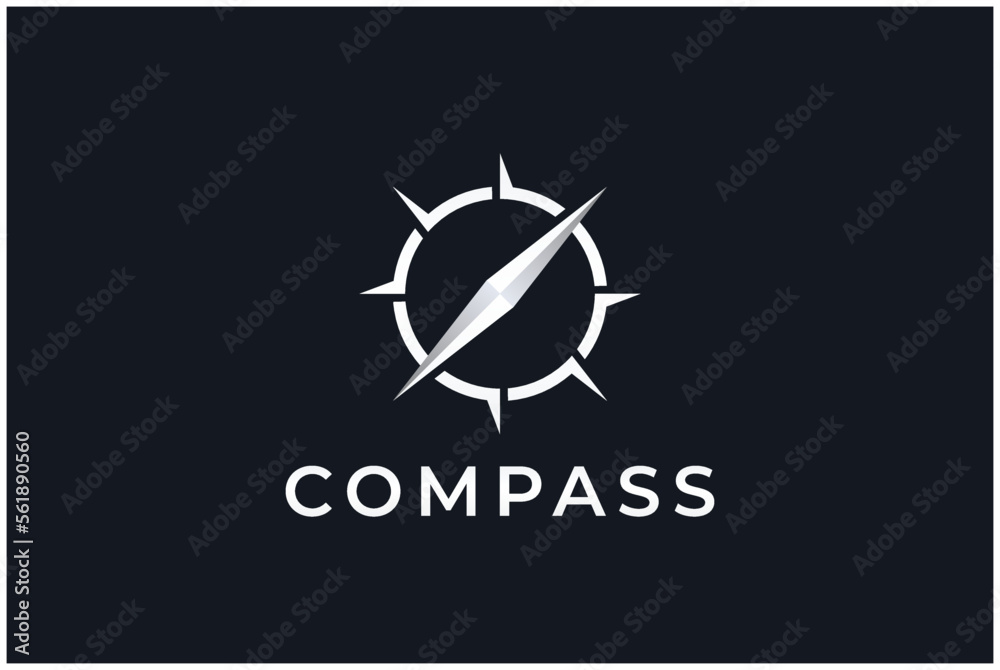 simple compass logo Stock Vector | Adobe Stock