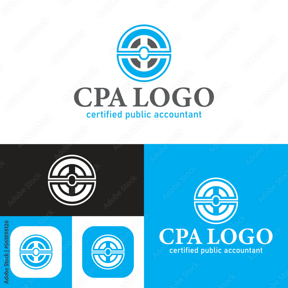 Simple Certified Public Accountant Logo. Minimal Icon Style.Vector ...