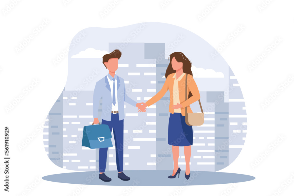 Team working partner together template for web landing page, banner ...