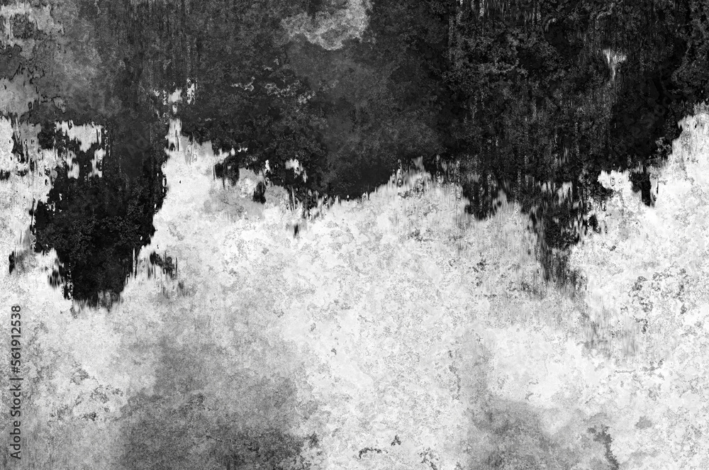 Dark grunge grey shapes with brush strokes. Dust overlay distress ...