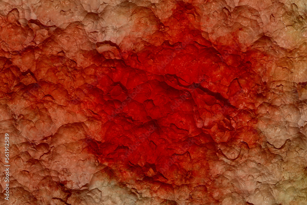 Abstract gradient red apocalyptic scene on black background, dark ...