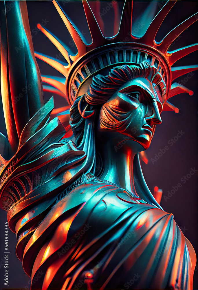Statue of Liberty reimagined - dark copper statue of lady liberty ...