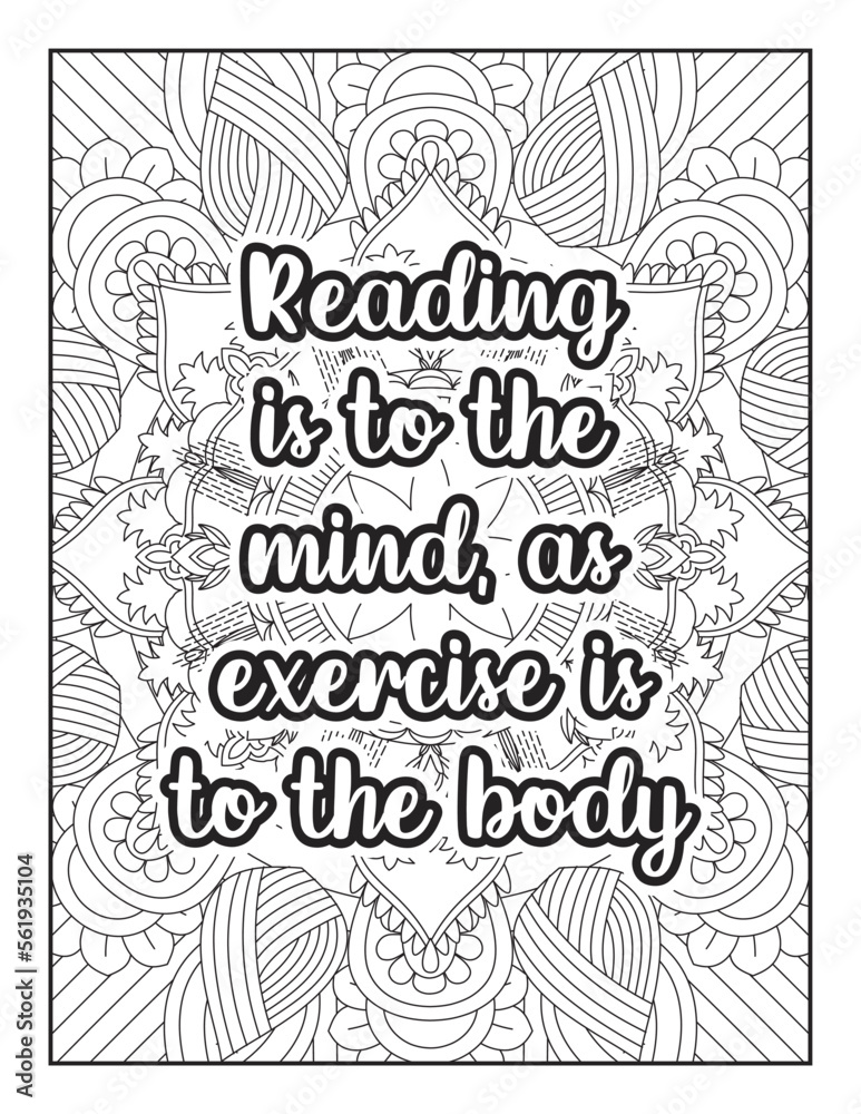 Vetor de Inspirational Quotes, Quotes Coloring Page, Positive Quotes ...