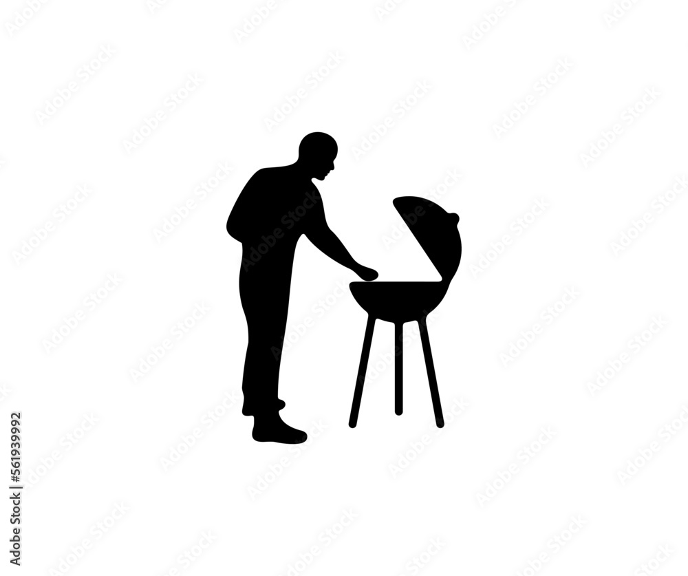 Man Cooking Silhouette