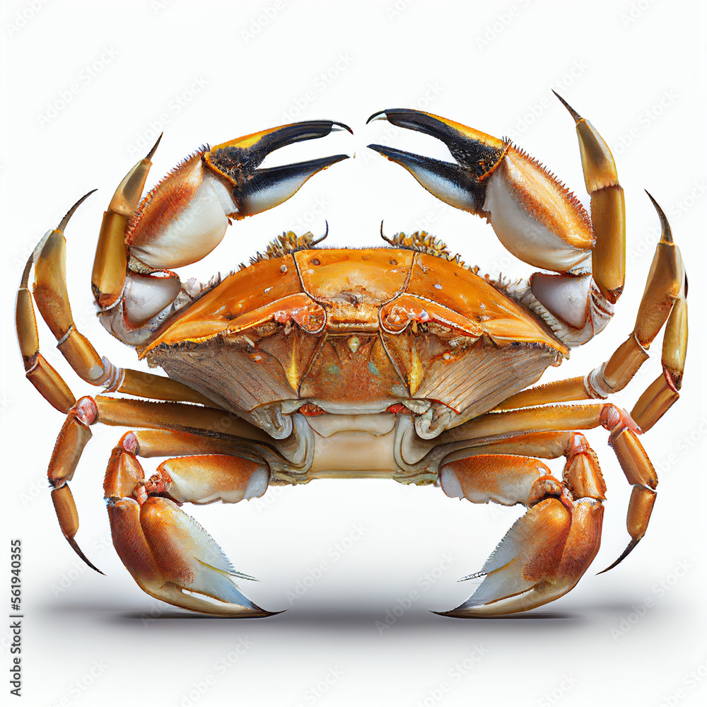 Dungeness Crab full body image with white background ultra realistic ...