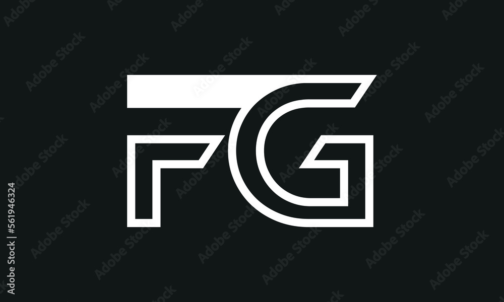 letter fg logo design. fg logo vector illustration. Stock Vector ...