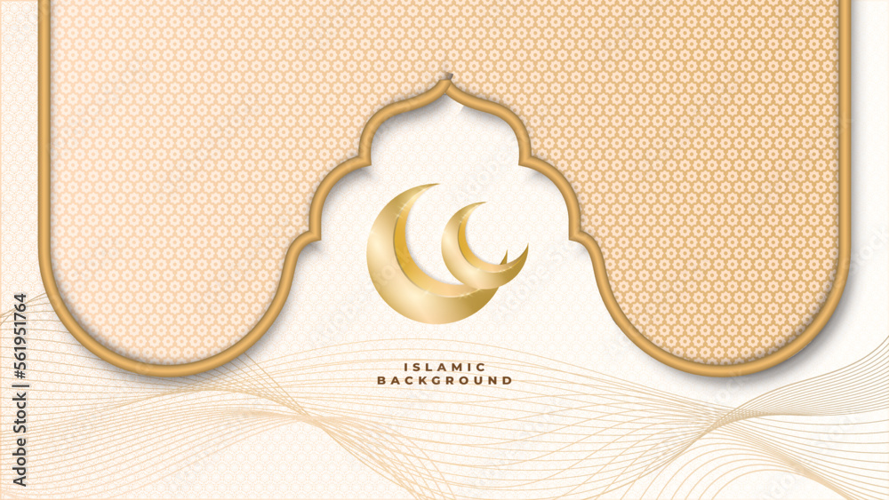 Abstract gold islamic ramadan background with ramadan theme, with ...