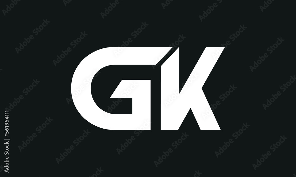 letter gk logo design. gk logo vector illustration. Stock Vector ...