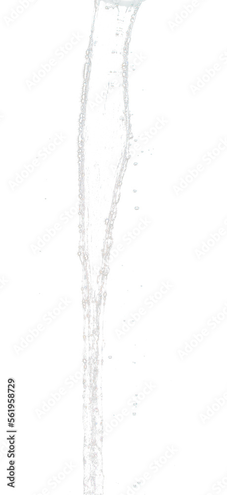 Shape form pouring of Water line fall to tube pine water in air and ...