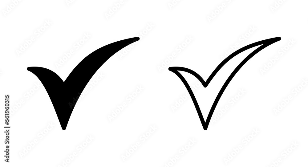 Check mark icon vector illustration. Tick mark sign and symbol Stock ...