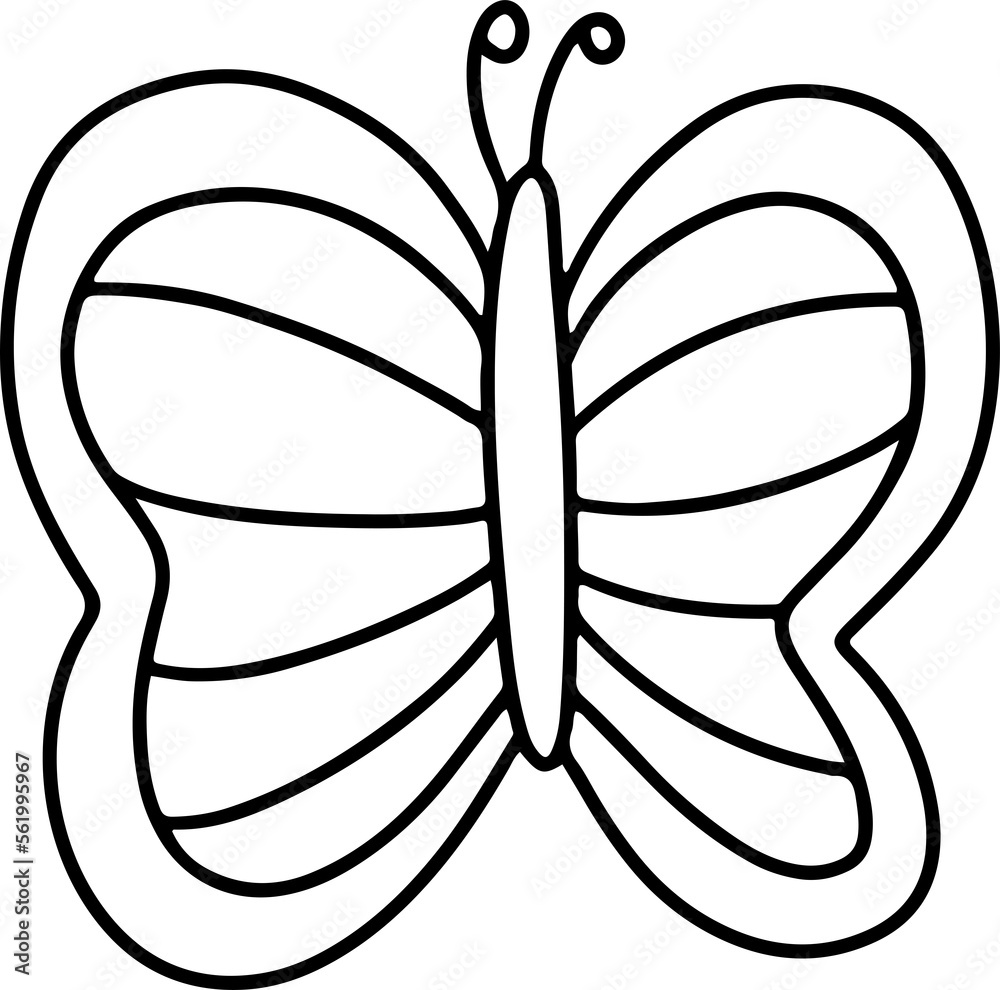 cute butterfly cartoon animal ,clipart, doodle, Hand drawn, clipart ...