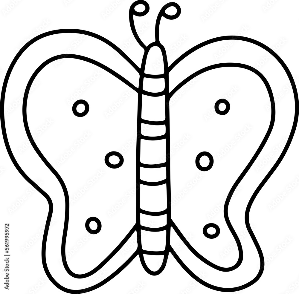 cute butterfly cartoon animal ,clipart, doodle, Hand drawn, clipart ...