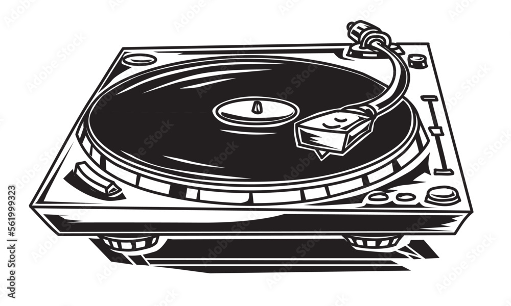 Record Clipart Black And White
