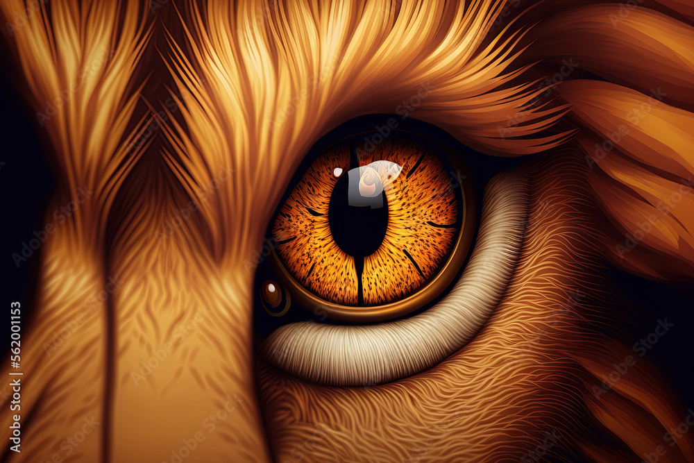 Lion Eye Close Up