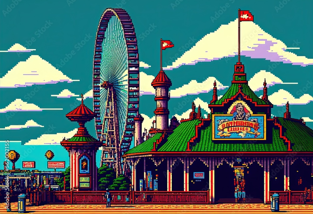 Pixelated Background Park