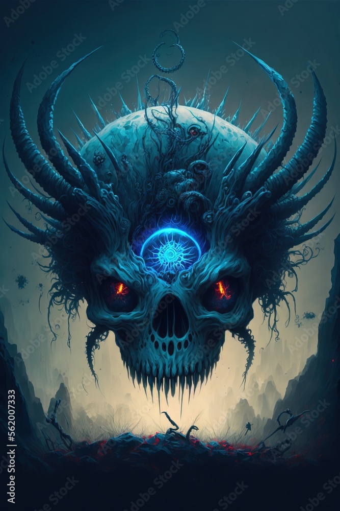 Evil ocean demon overlord of the deep dark depths; guardian of the ...