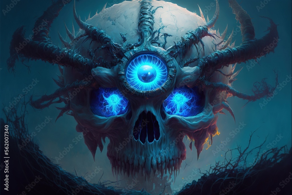 Evil ocean demon overlord of the deep dark depths; guardian of the ...