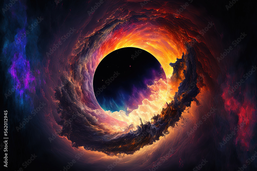 Science fiction wall paper a black hole. the beauty of space ...