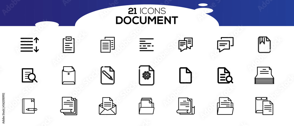 DOCUMENT ICON SET DESIGN Stock Vector | Adobe Stock