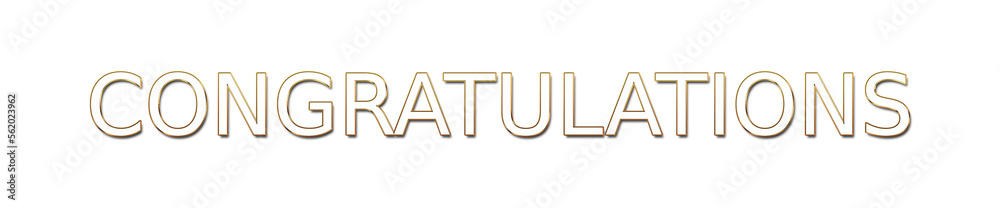 congratulations golden typography banner on transparent background ...