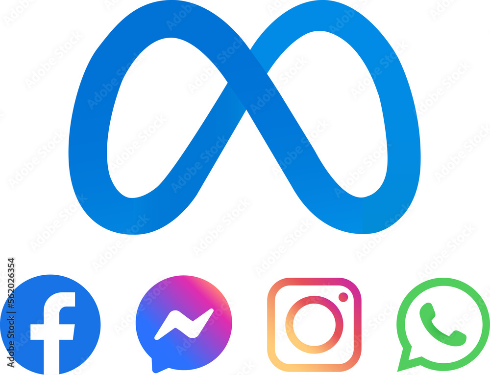 Meta logo. Meta, Facebook rebrand concept. Meta icon in blue color ...