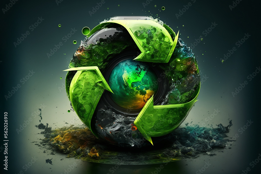 Waste recycle management, eco friendly, energy saving awareness month ...