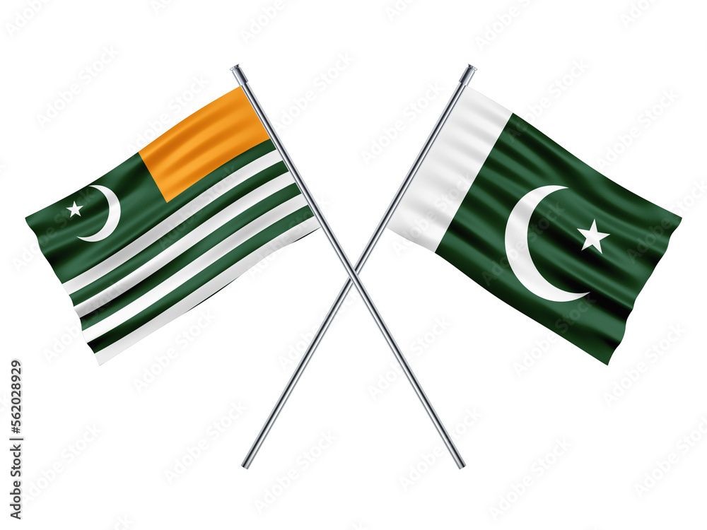 Kashmir flag 3d illustration for Kashmir solidarity day Stock ...