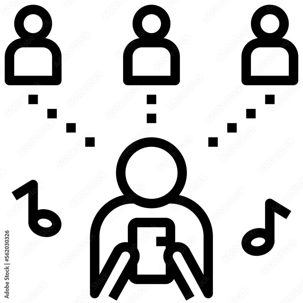 social isolation outline style icon Stock Vector | Adobe Stock