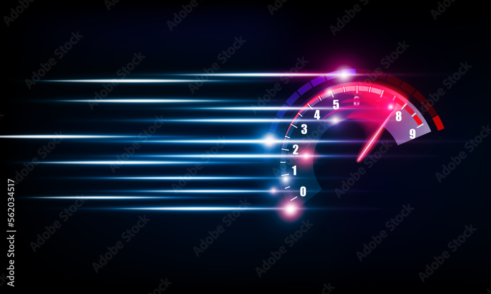 Speedometer speed car auto dashboard design. Speed meter abstract ...