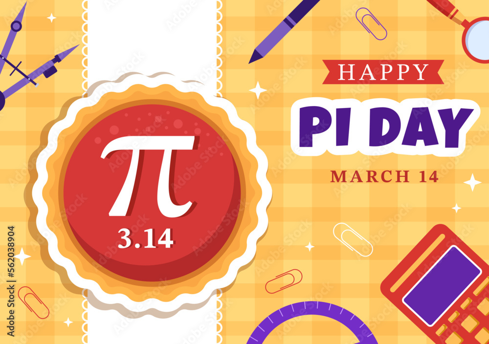 World Pi Day Illustration with Mathematical Constants, Greek Letters or ...