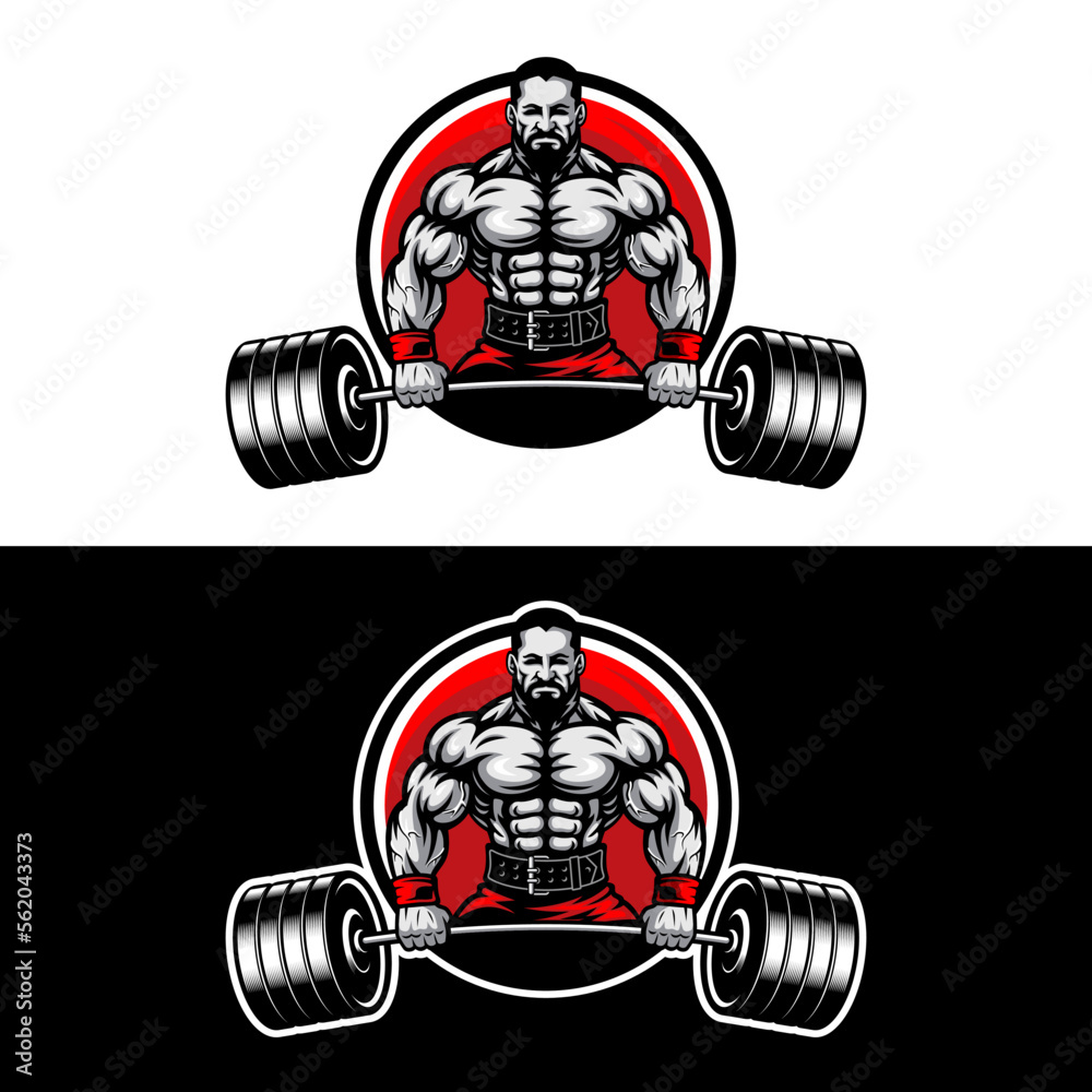 Bodybuilding emblem and Gym Logo Design Vector Template Stock Vector ...