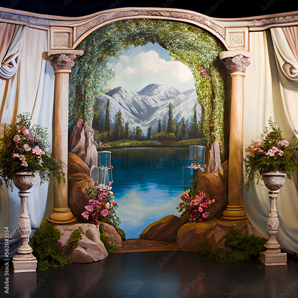 Wedding Backdrop Wallpaper Stock Illustration | Adobe Stock