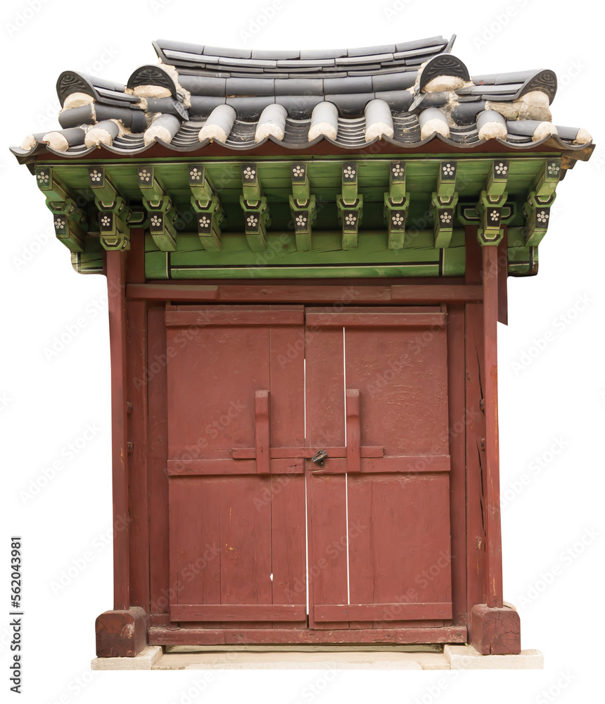 Isolated PNG cutout of a beautiful traditional Korean gate on a ...