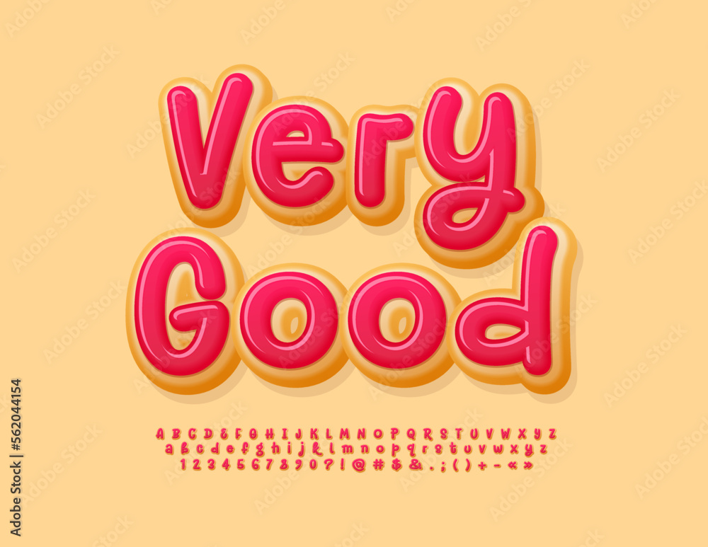 Vector quality card Very Good with calligraphic sweet Font. Handwritten ...