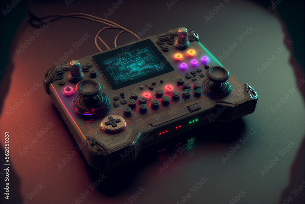 Console Controller, Gamepad, Generative AI, Illustration Stock ...