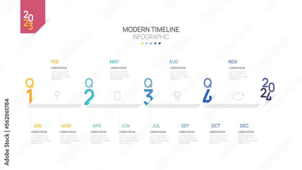 Business road map timeline infographic template. Modern milestone ...