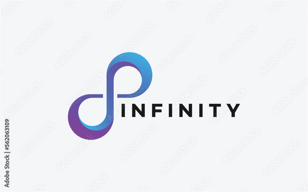 LOGO INFINITY MODERN FULL COLOR Stock Vector | Adobe Stock