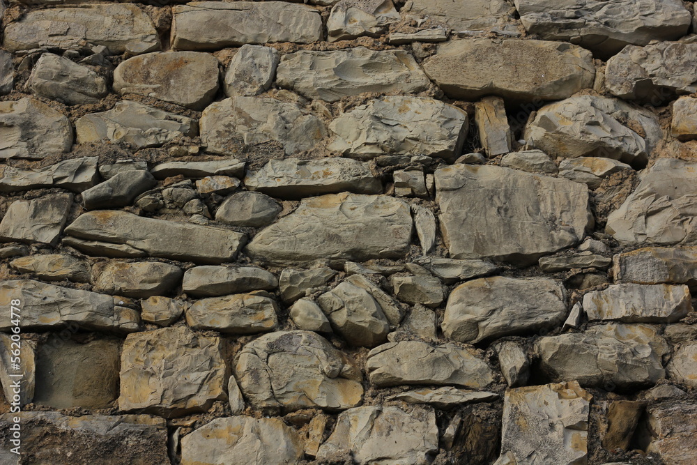 background structure of a medieval wall with different structural ...