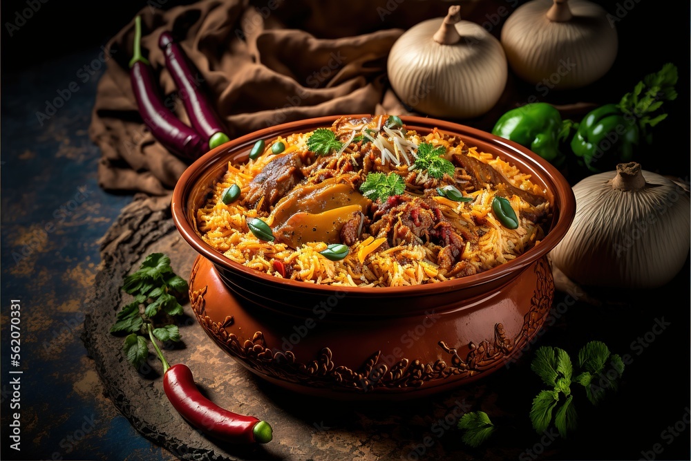 Delicious Biryani in the pot. Biryani, Dum biryani. Hyderabad biryani ...