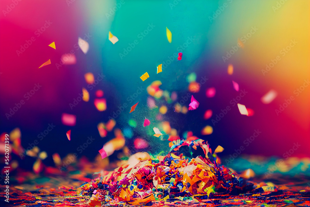 background with confetti, Generative AI Art Illustration Stock ...