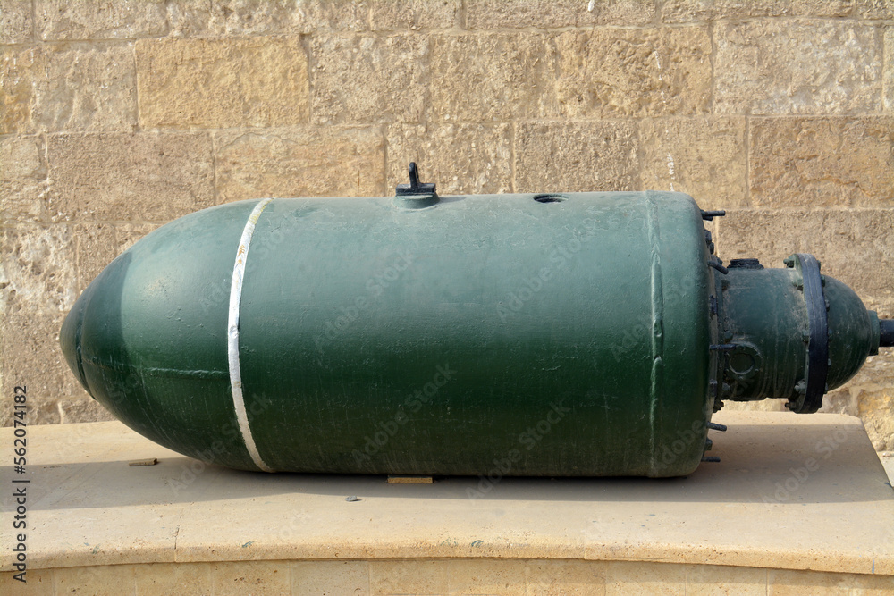 Cairo, Egypt, January 7 2023: Bombs of different types and sizes ...
